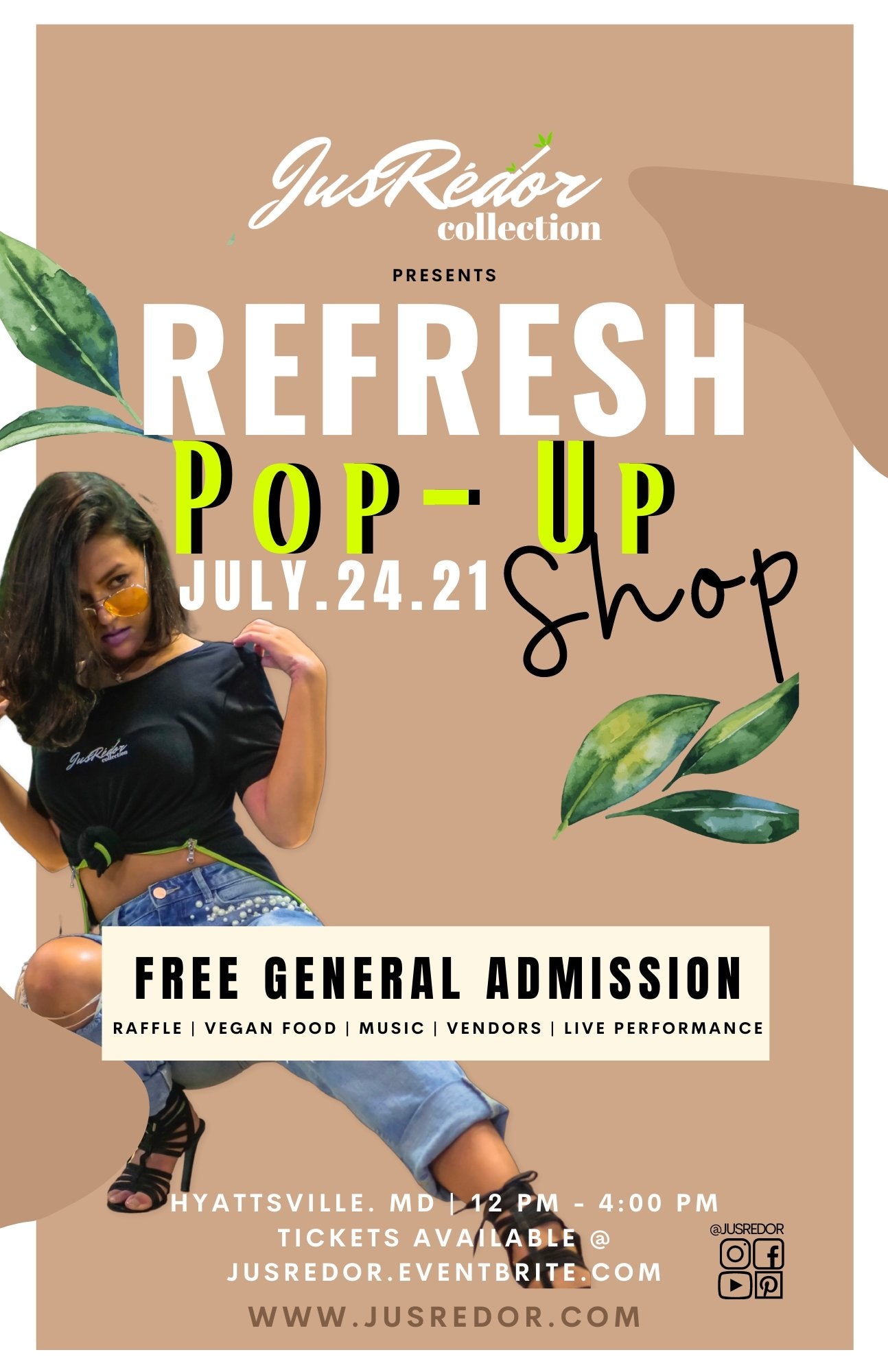JusRédor Refresh Relaunch Pop-Up Event 🌱